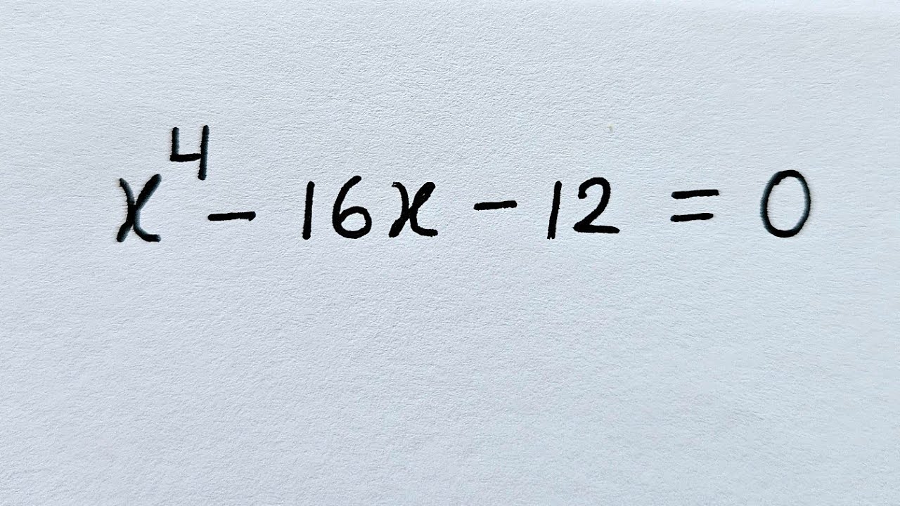 How to solve polynomial quartic equation #math #algebra - YouTube