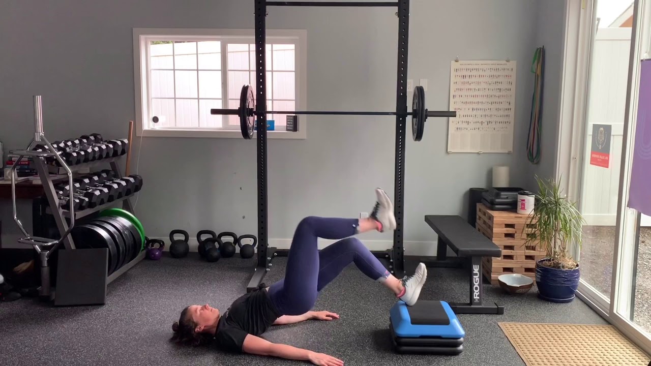 Elevated Hamstring Bridge + March - YouTube