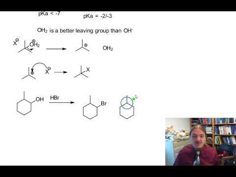 Reactions of alcohols with hydrohalic acids - YouTube