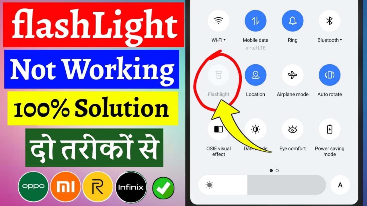 How to solve flashLight problem 2022 // realme flashlight not working ...
