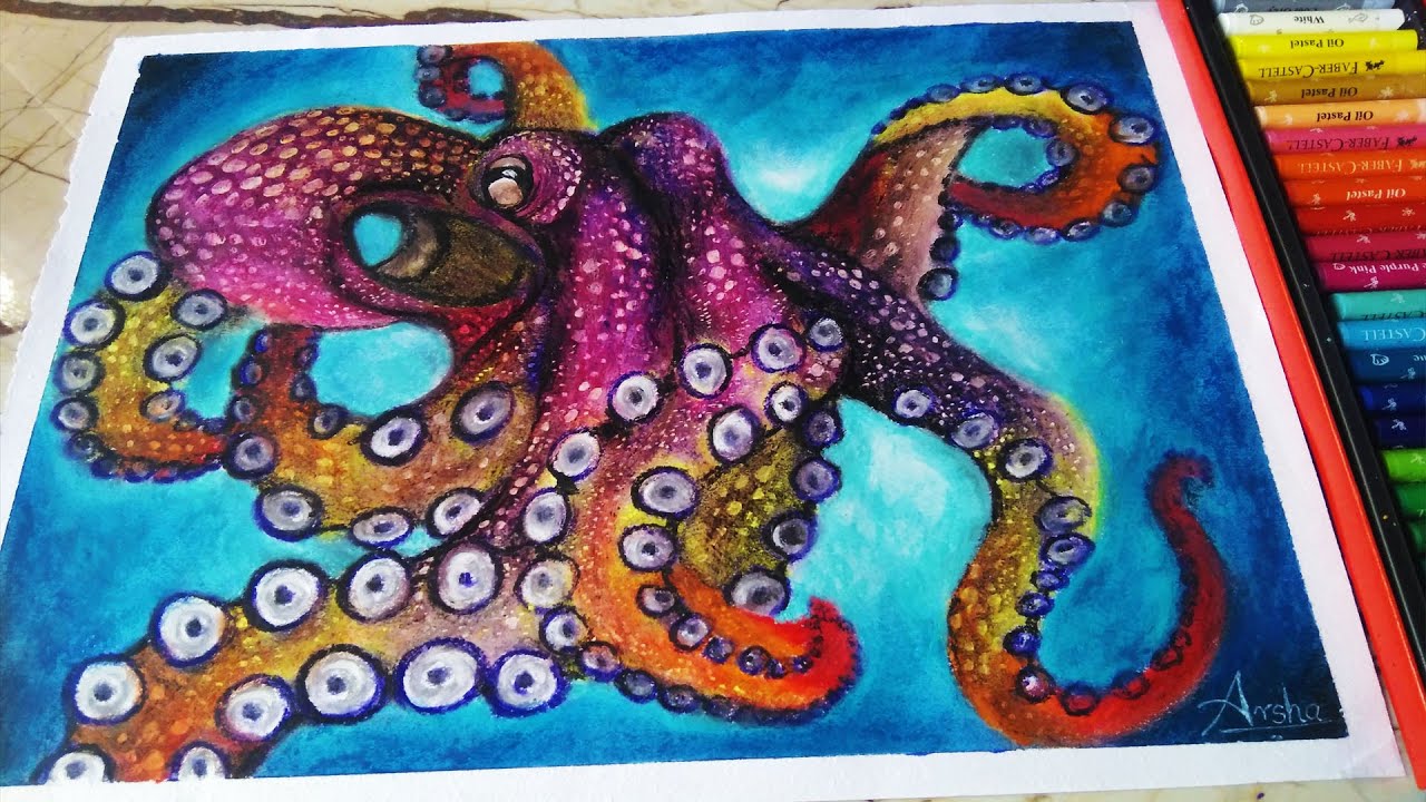 Octopus Oil Painting