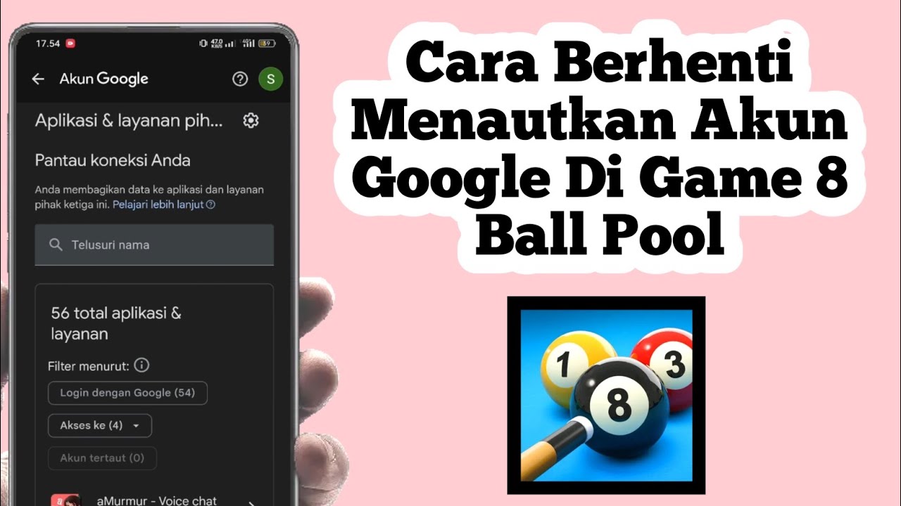 Cara Berhenti Menautkan Akun Google Di Game 8 Ball Pool | Cara Hapus ...