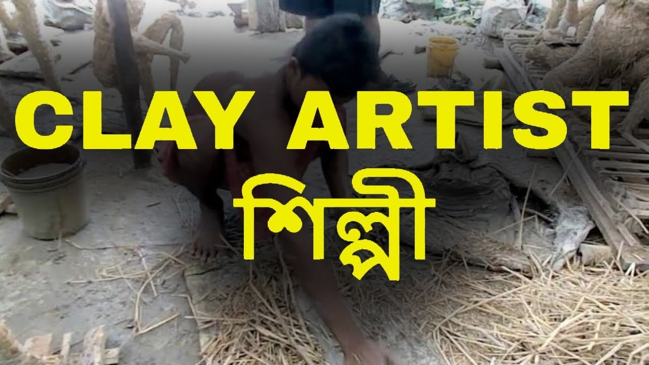 Clay Idol making process shown by kumartuli artists in PGART Workshop ...