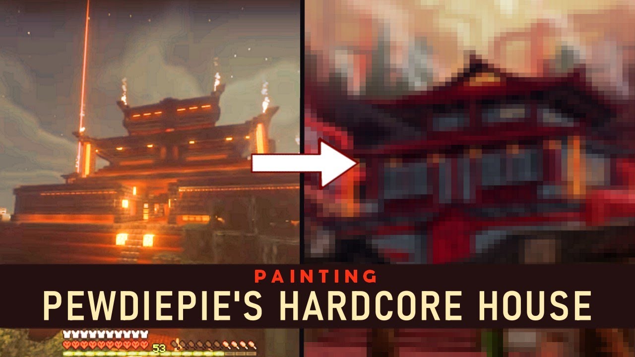 I painted Pewdiepie's Minecraft hardcore house | The Storage System ...