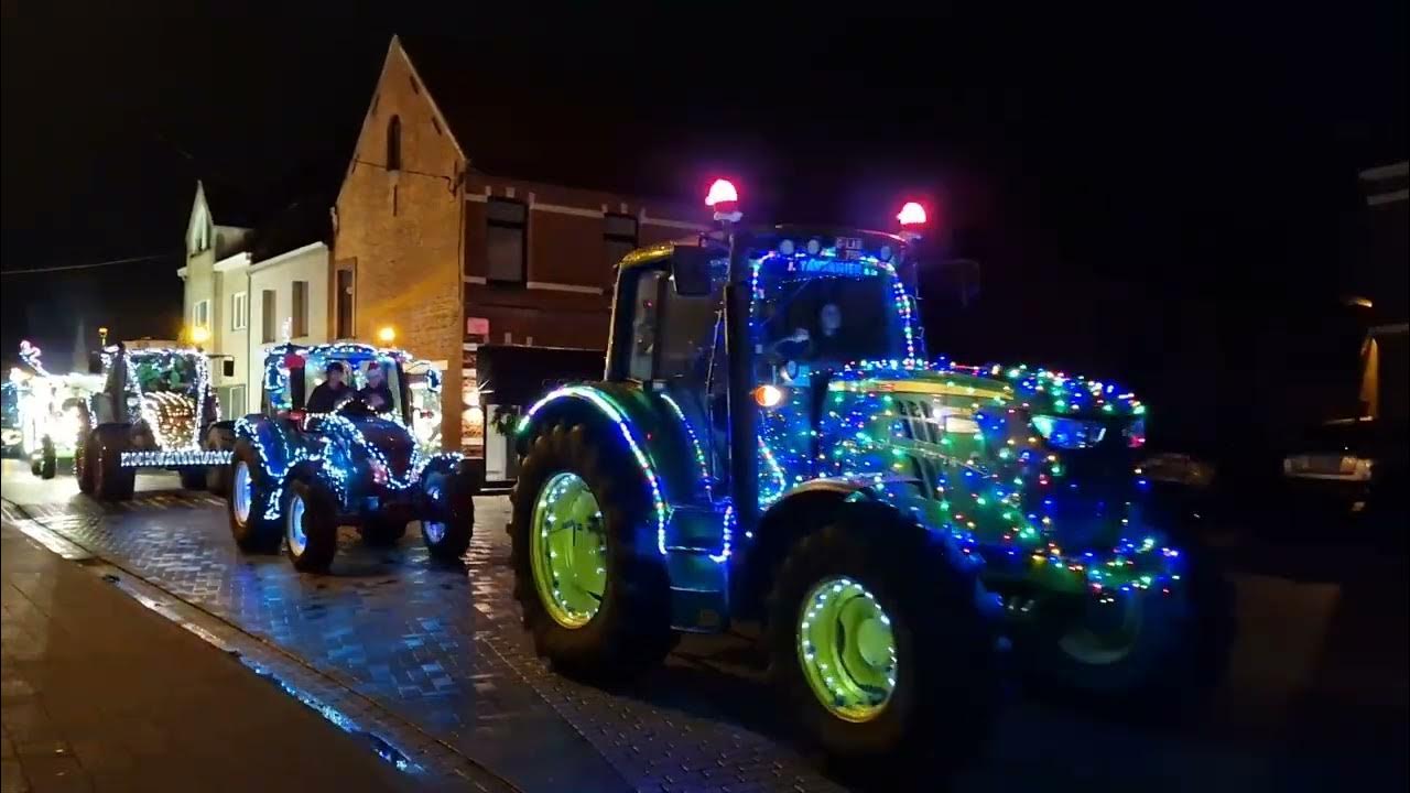 Verlichte tractor kerststoet Hamme 2022. - YouTube