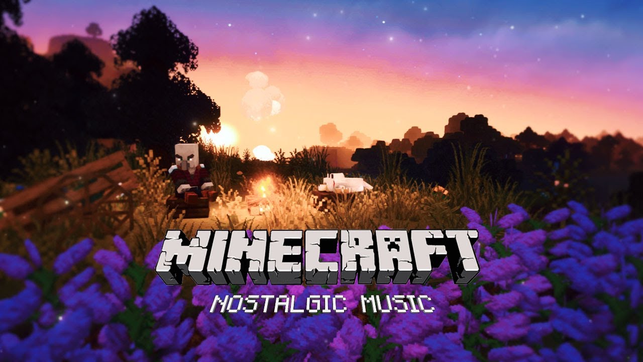 Minecraft peaceful night campfire 🎧ㅣ music + relaxing ambienceㅣ12 Hours ...