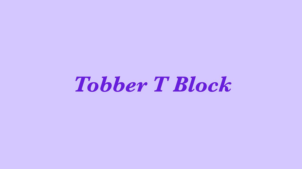 Tobber T Block - YouTube