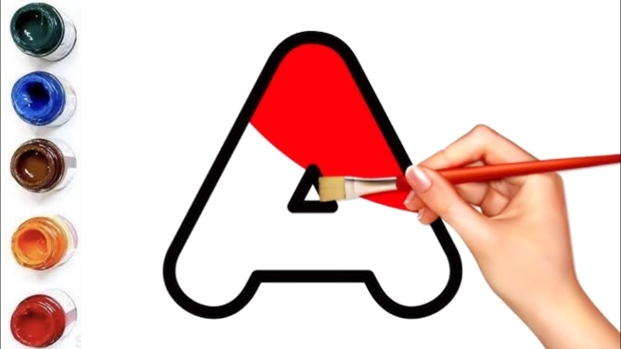 Let's Learn to Draw and Paint Alphabet Small Letters a to z For Kids ...