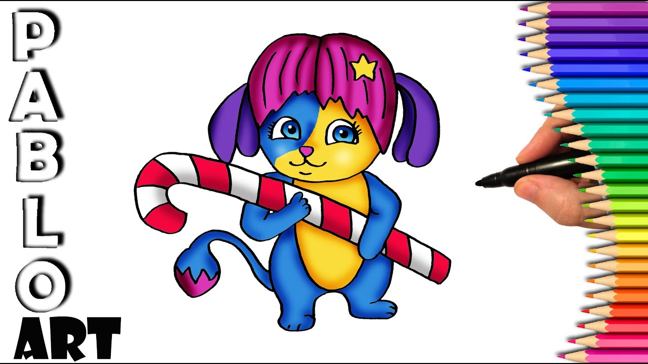 How to draw 🎅 Lulu from Popples for christmas | Learn to Draw step by ...