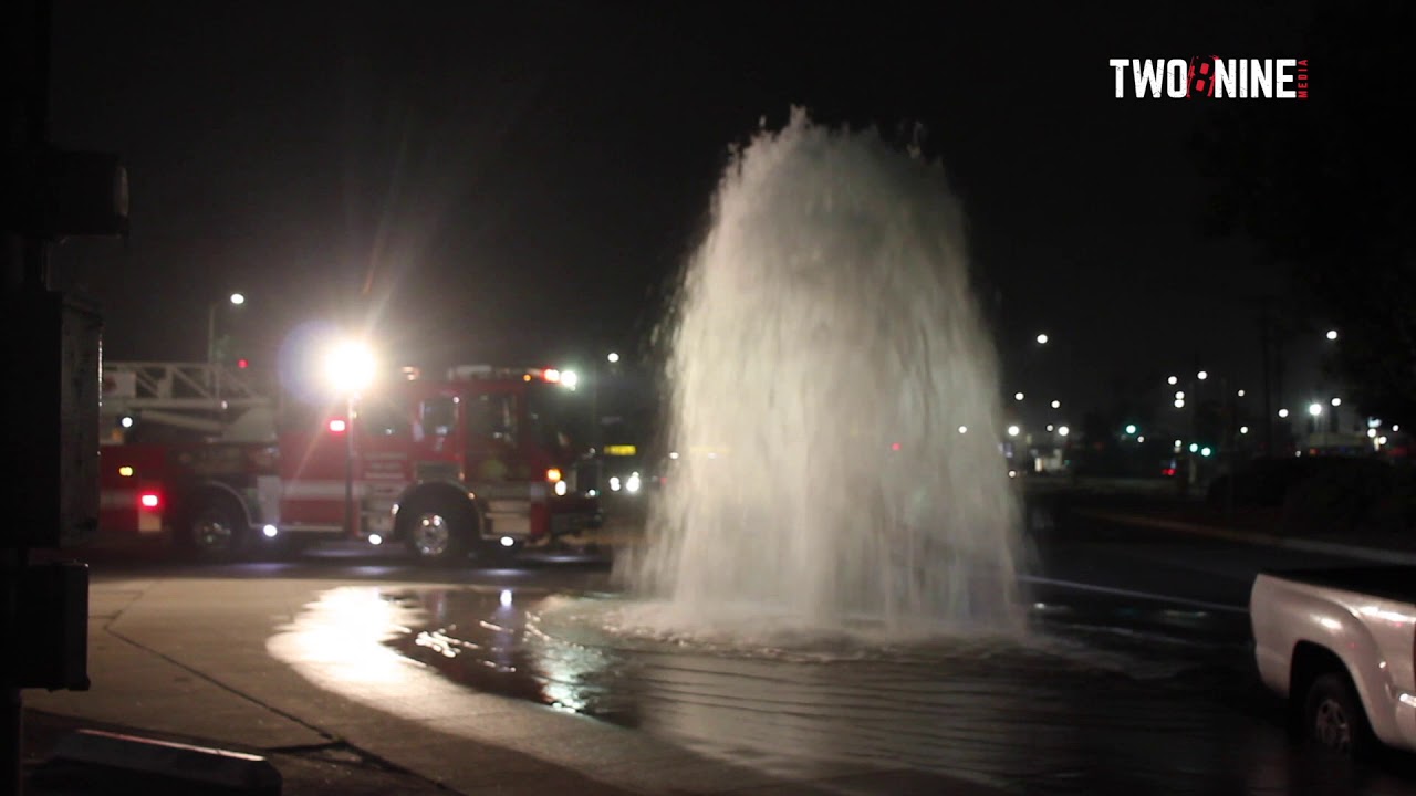 Car Crashes into Fire Hydrant Los Angeles, CA - YouTube