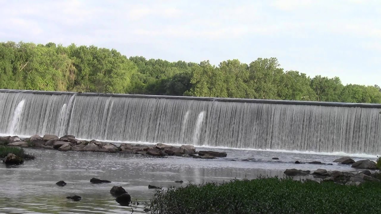 Stock Footage - Water pouring over Dam #5 on the Potomac - YouTube