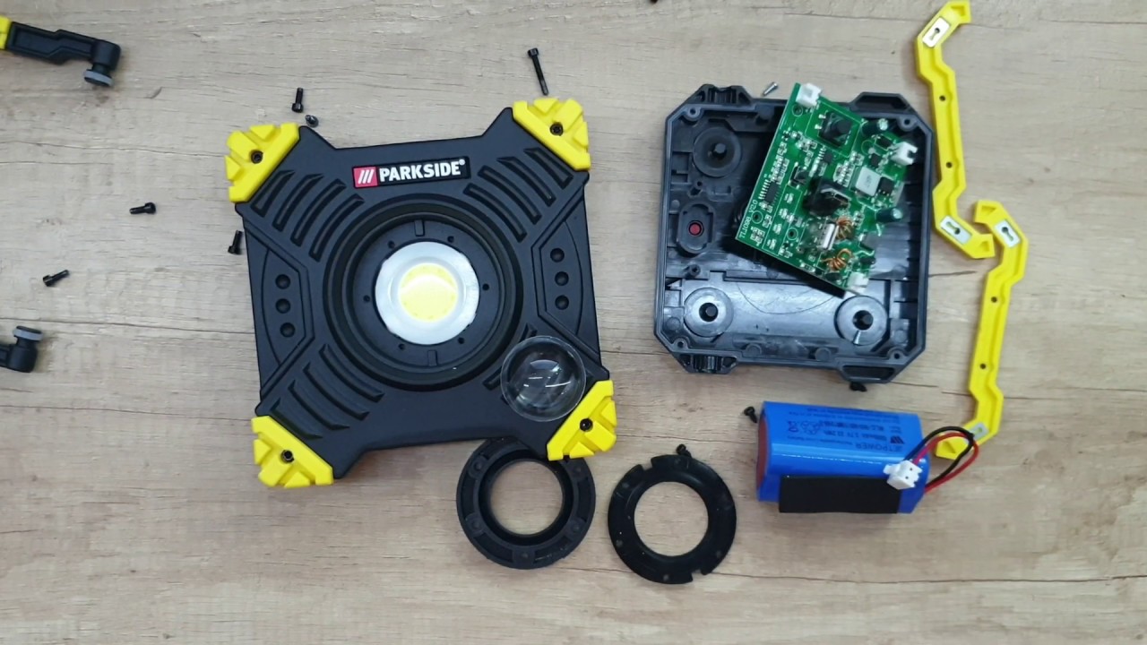 Parkside Work LED Light How It Looks Inside - YouTube