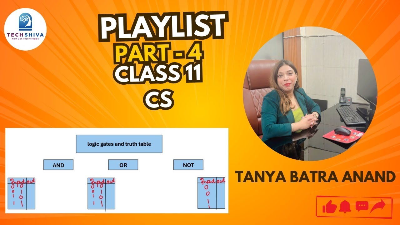 Logic Gates And Truth Table | CLASS 11 CS | TANYA BATRA ANAND ...