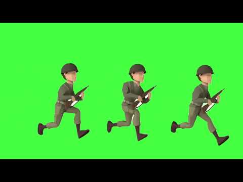 Army Solder green Screen | Greeni Key | Army Animation