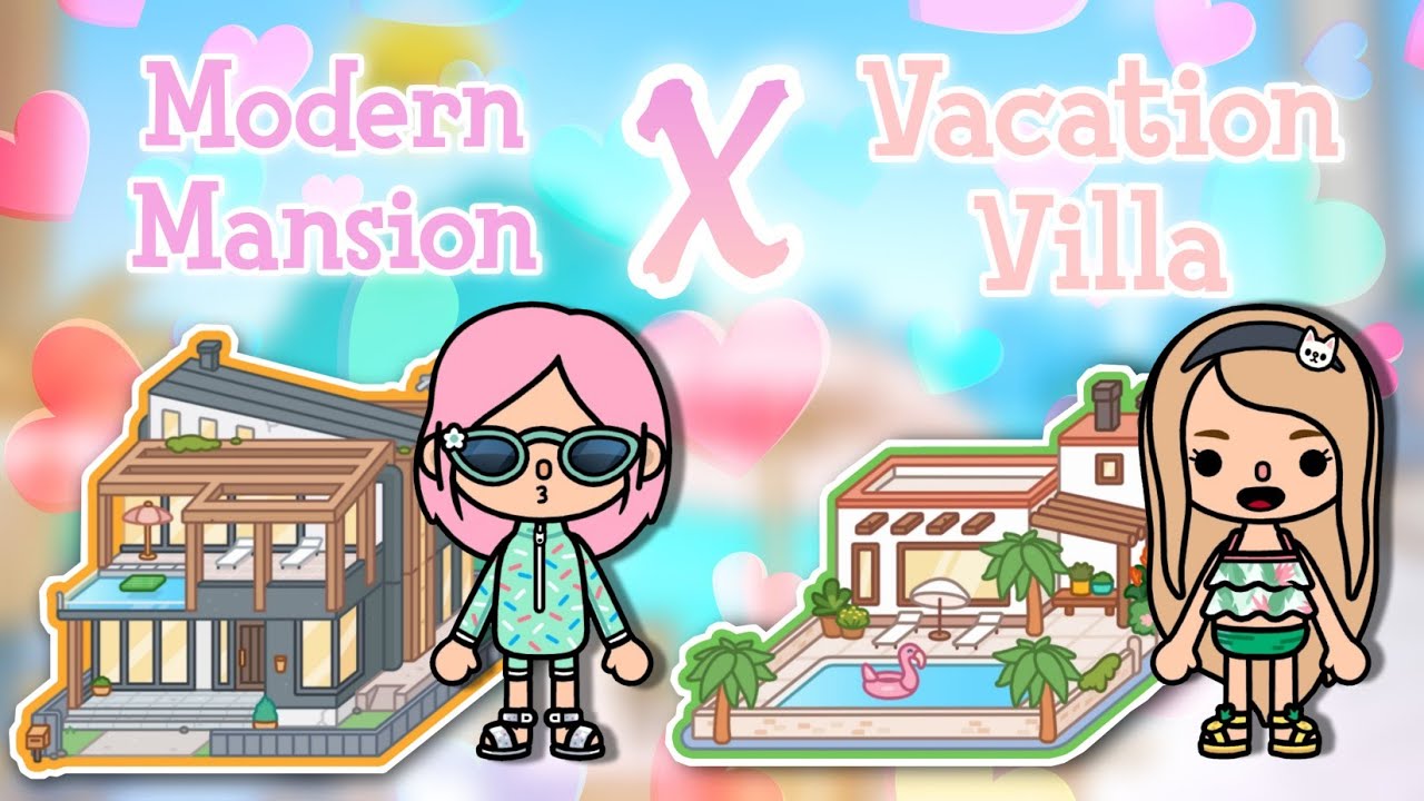 Toca Life World Modern Mansion Pool Versus Vacation Villa Pool | Toca ...