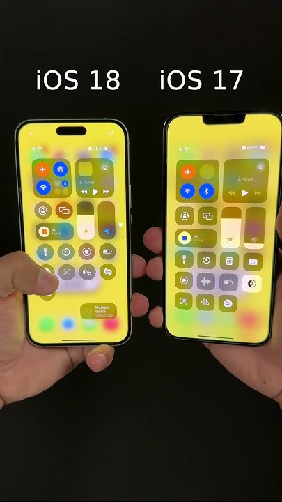 Centre de contrôle iOS 18 Beta vs iOS 17 #iphone #ios #ios18 - YouTube