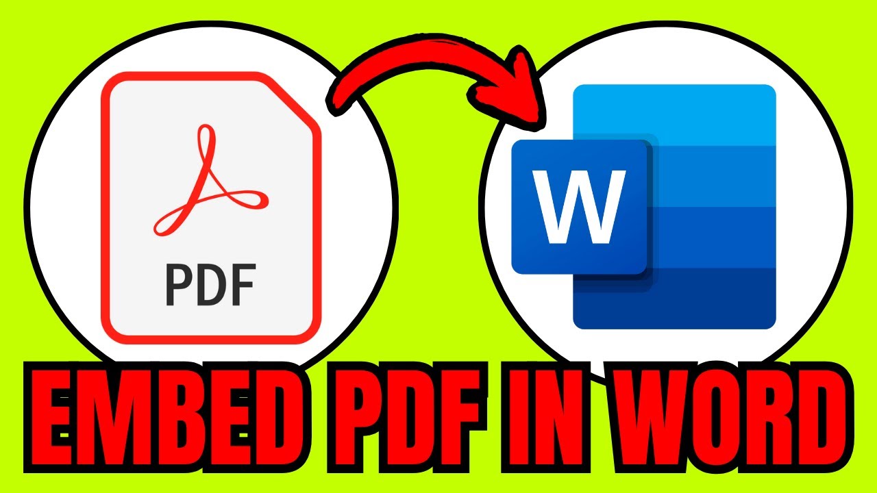 How To Embed PDF In Word (FULL GUIDE) 2025 - YouTube