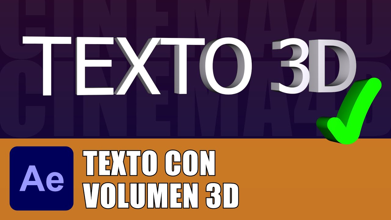 Crea un TEXTO 3D CON VOLUMEN REAL en After Effects. - YouTube