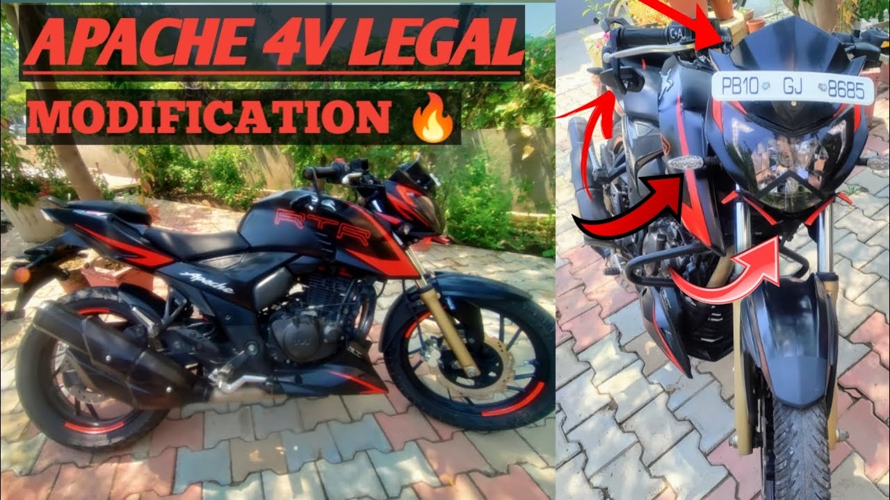 Tvs Apache RTR 200 4v Best Modified #apachertr4v - YouTube