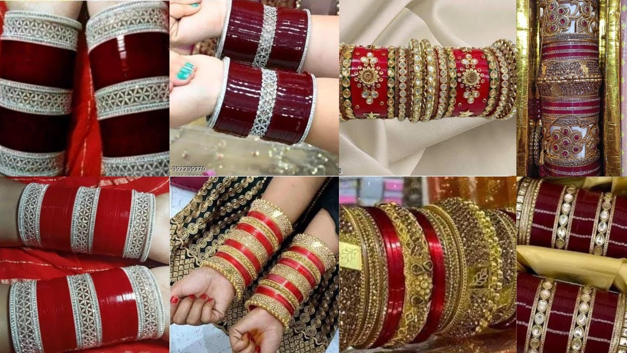 Bridal chudiyan design bridal chuda/churaa chudiyon ko Set karna सीप का ...