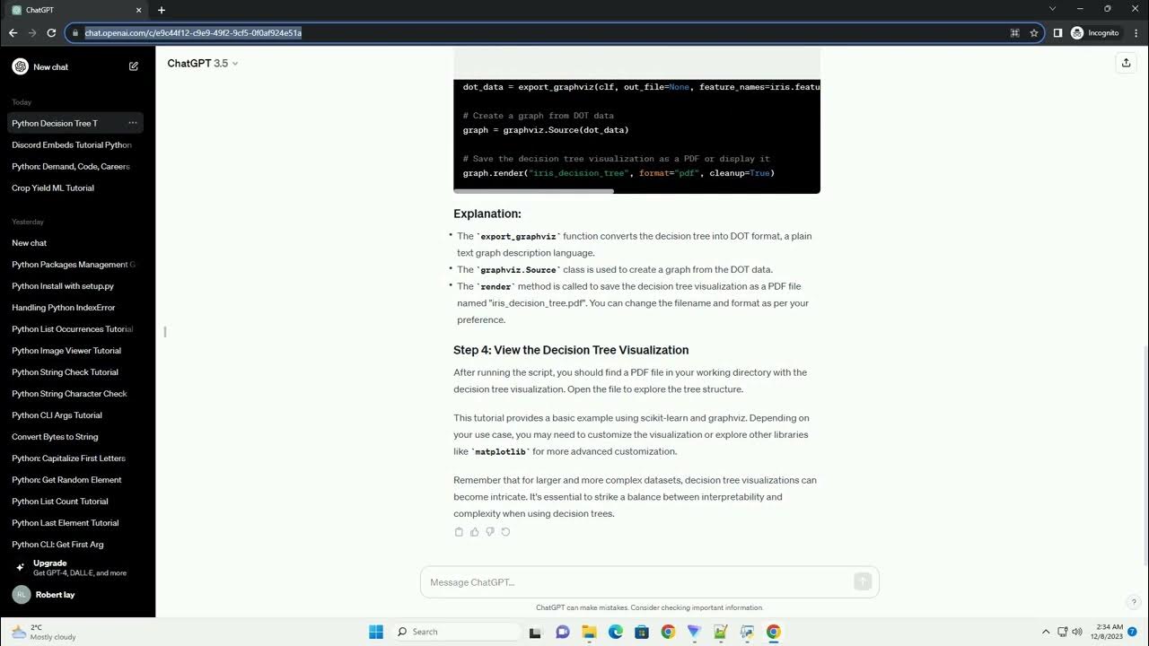 draw decision tree in python - YouTube
