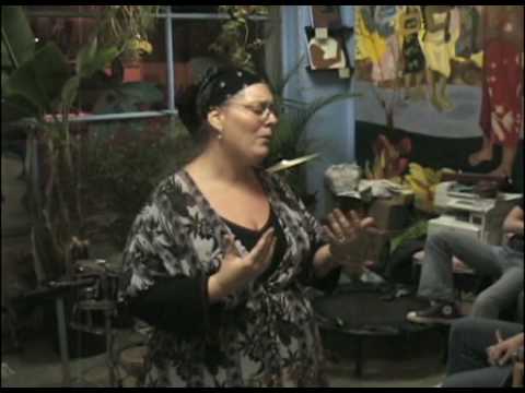 Chef Michelle sings opera at open mic - YouTube
