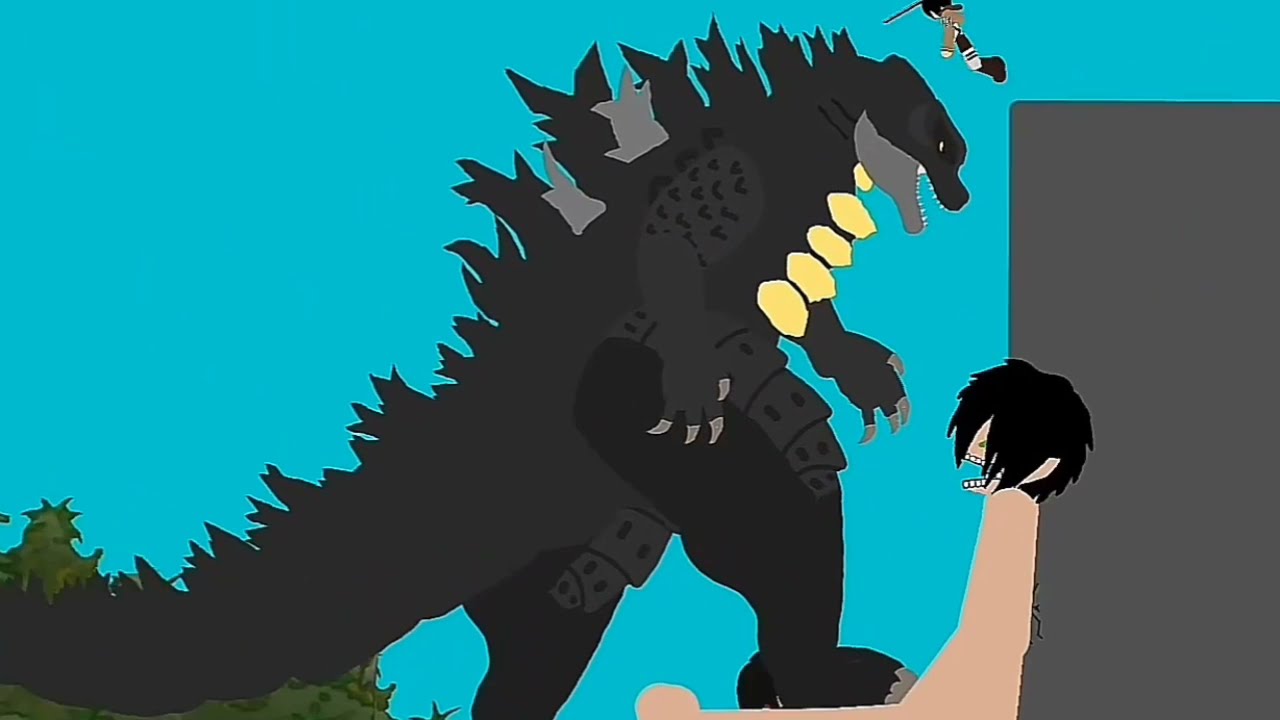 [DC2/Attack on Titan] Eren vs Godzilla. Battle part 2/2 - YouTube