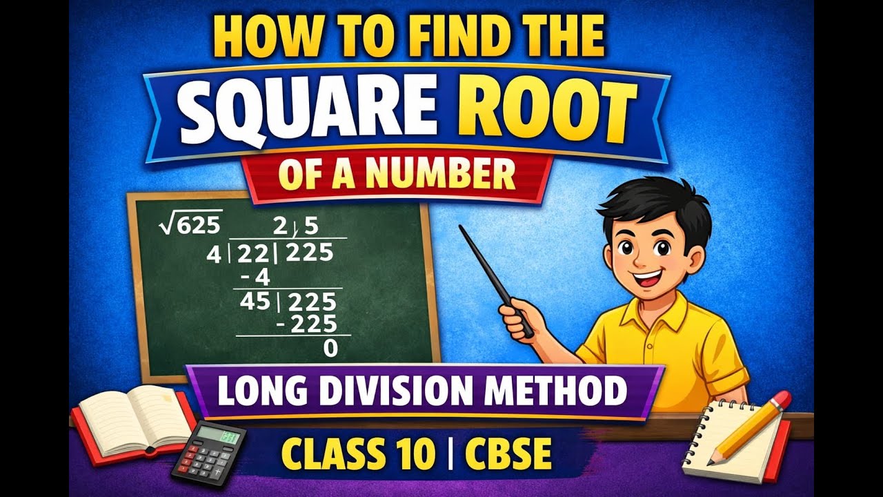 To find the square root by the long division method - YouTube