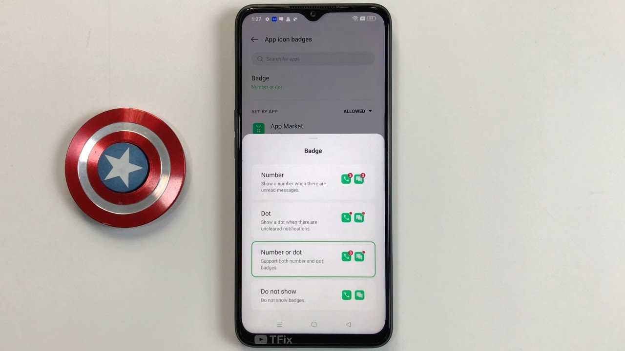 Notification icon badge on OPPO A57 Android 12 - YouTube