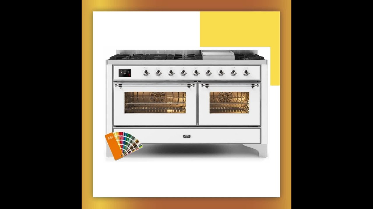 Majestic II 60” Dual Fuel LP Gas Range In Custom RAL Color/Chrome Trim ...