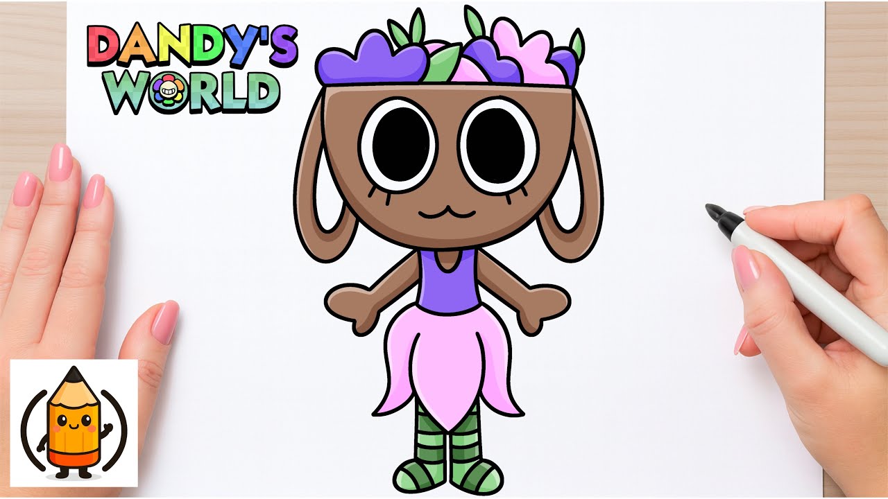 How To Draw Bassie | Dandys World - YouTube