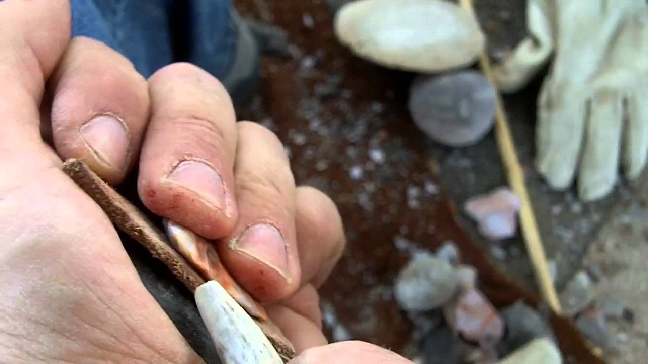 186 - 1/3 Making A Flint Ridge Cahokia Arrowhead Using Abo Tools - YouTube