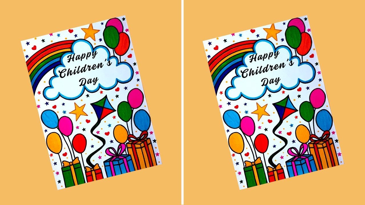 DIY Children's Day greeting card| Children's Day card making ideas ...