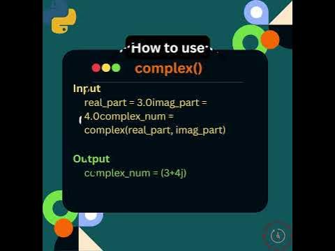 Python's complex() function #pythonbasics #python #shorts - YouTube