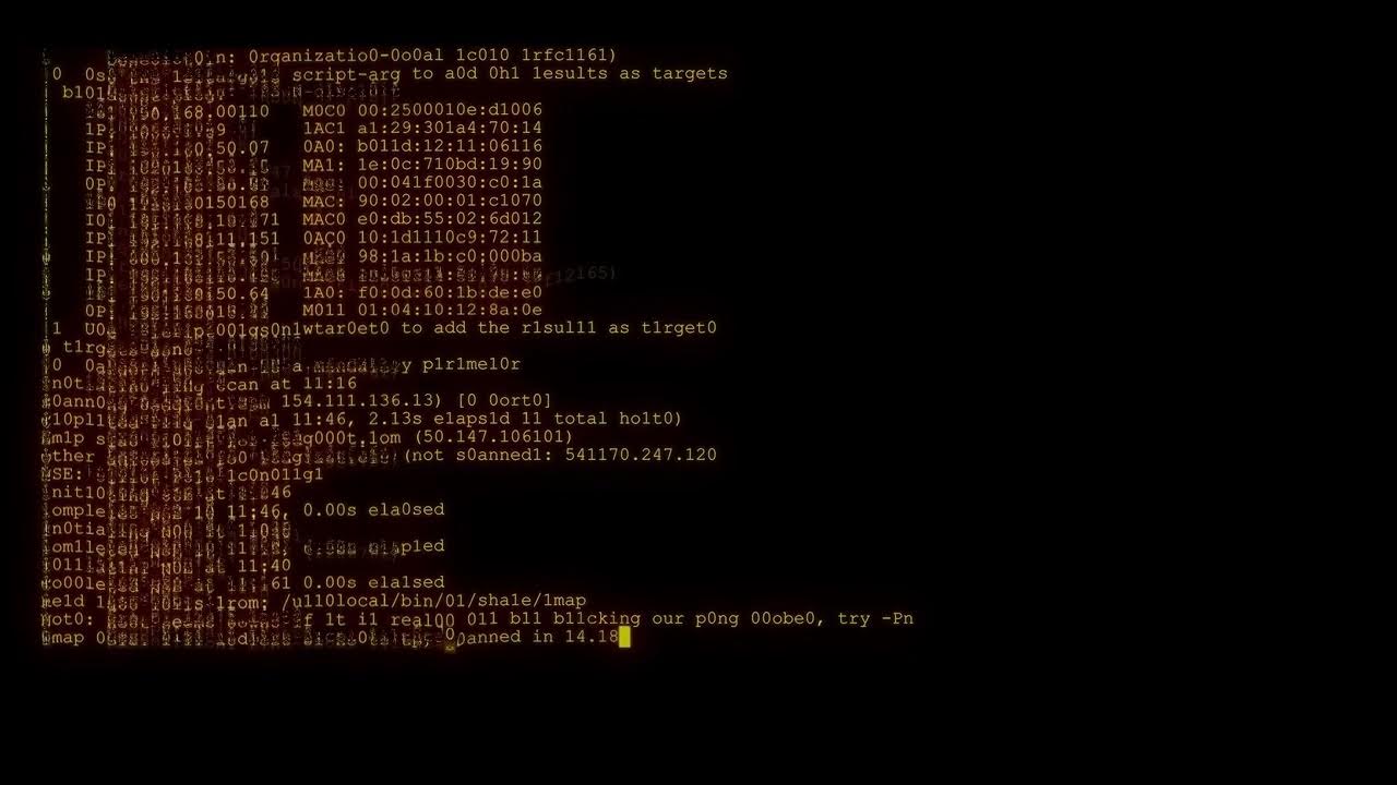 1H Long Relaxing Coding Screensaver Encrypted Programming Code Video VJ Loop no sound, no music ...