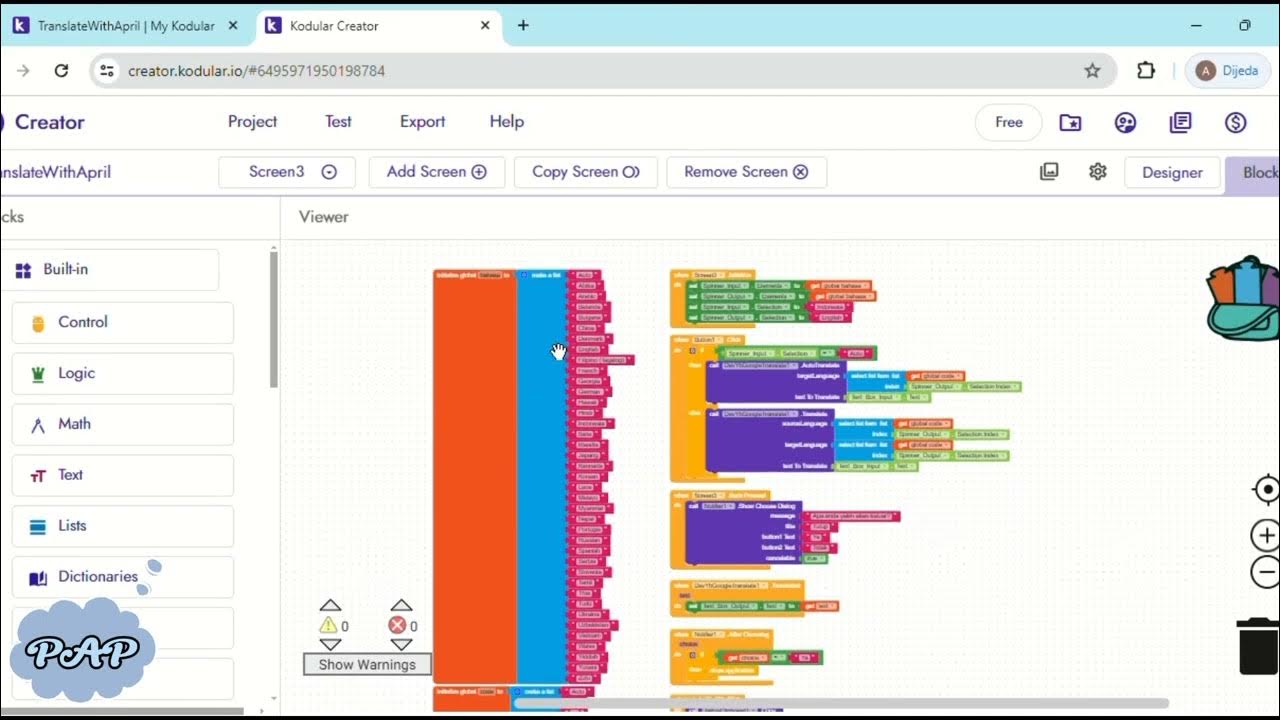 Membuat Aplikasi Penerjemah Bahasa Untuk Android Berbasis Kodular - YouTube