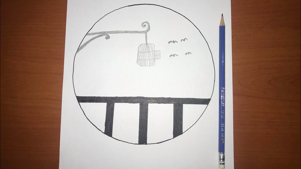 How to draw a sparrow from a cage - YouTube