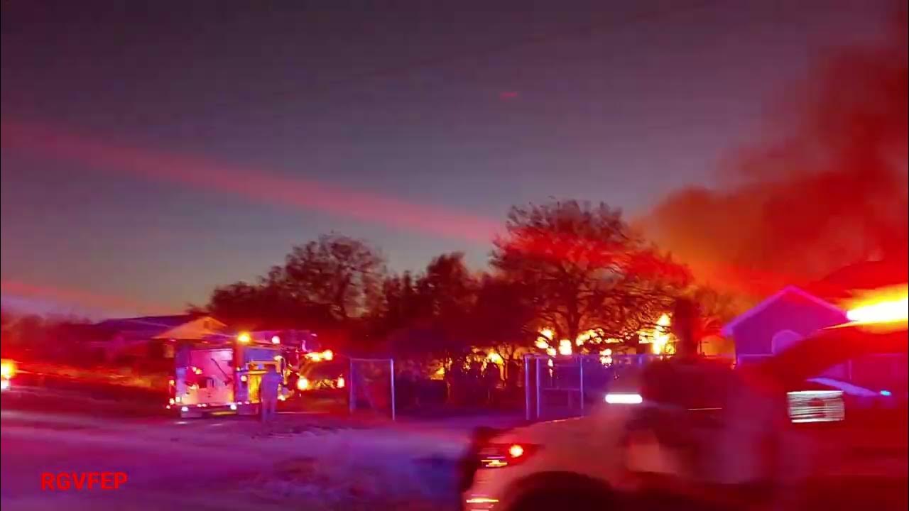 Palmview fire department structure fire - YouTube