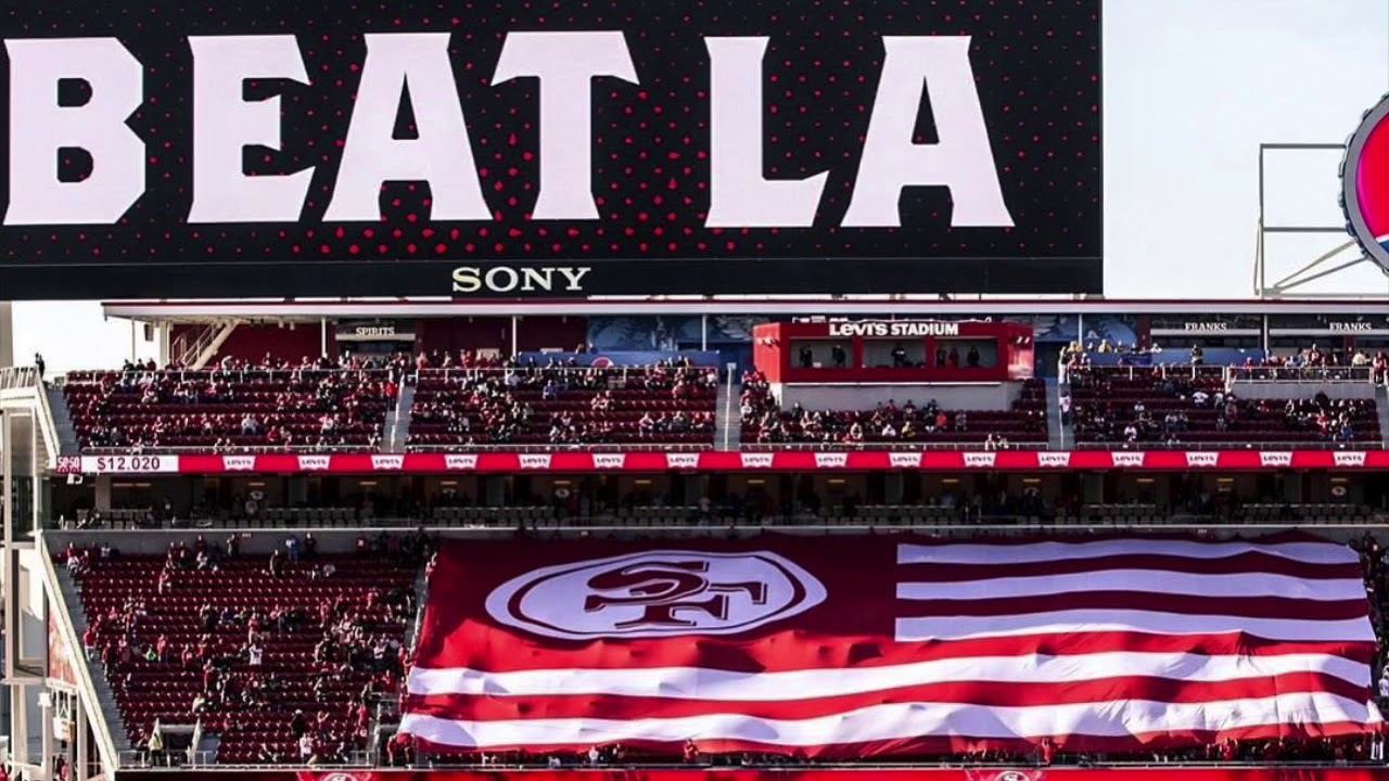 49ers Beat L.A. Chant Drum Beat - YouTube