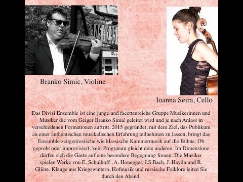 Ensemble Divisi, Branko Simic violin, Ioanna Seira cello - YouTube