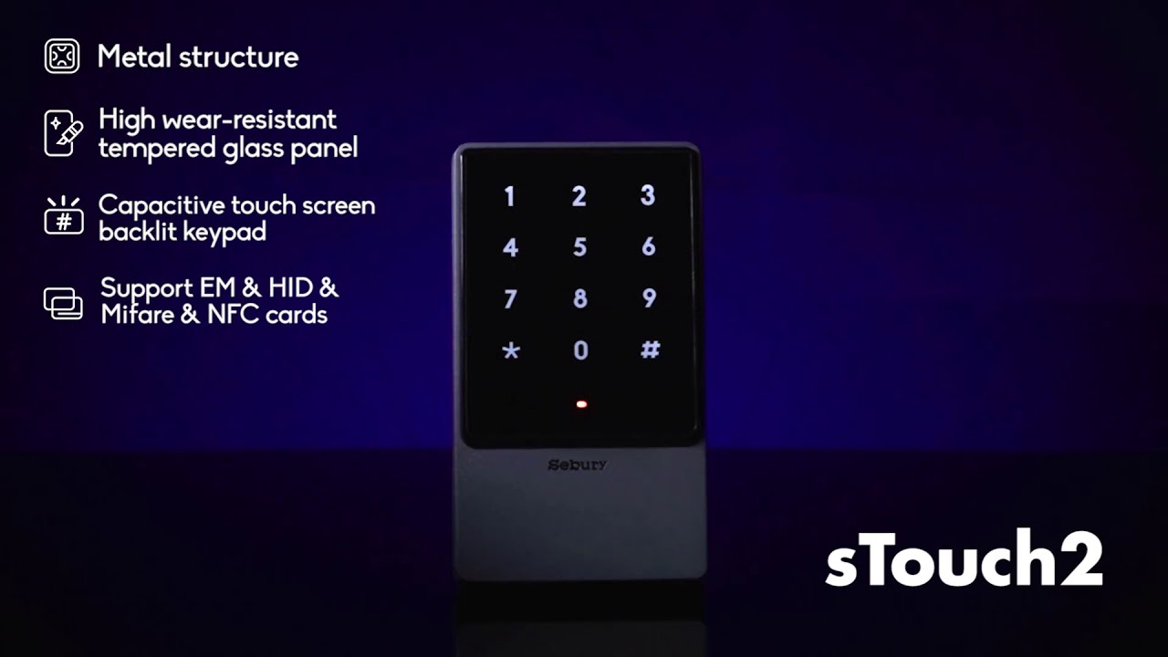 Sebury New Product sTouch2 Access controller& Reader - YouTube
