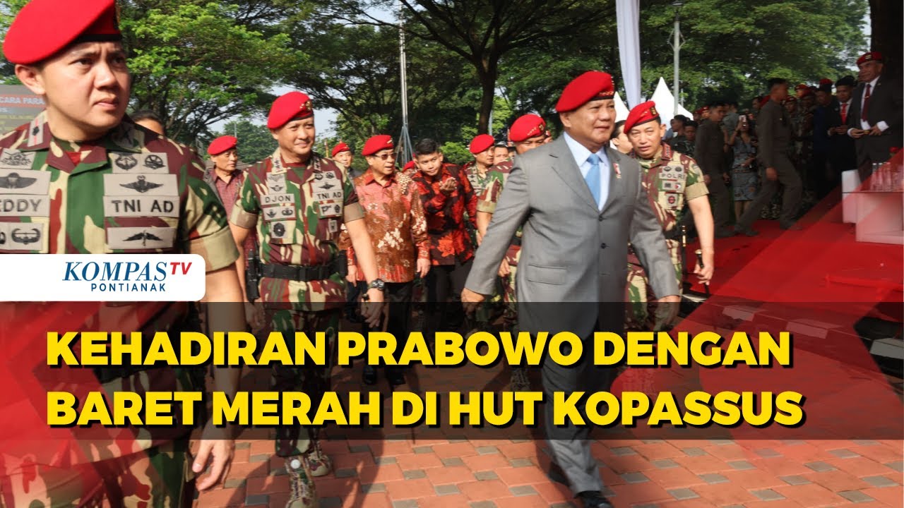 Baret Merah Dan Kacamata Hitam Prabowo Saat Hadiri Perayaan Hut Ke 72