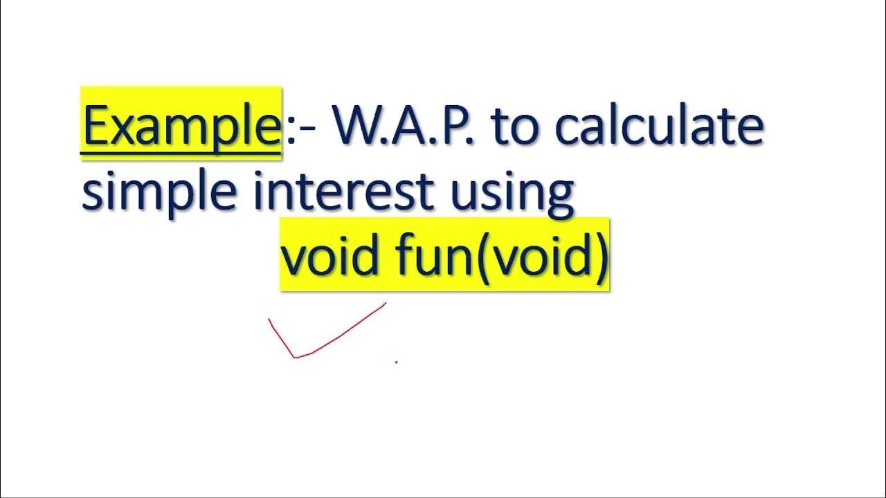Types Of User Defined Function Void Funcvoid Explained With Example C Tutorial For