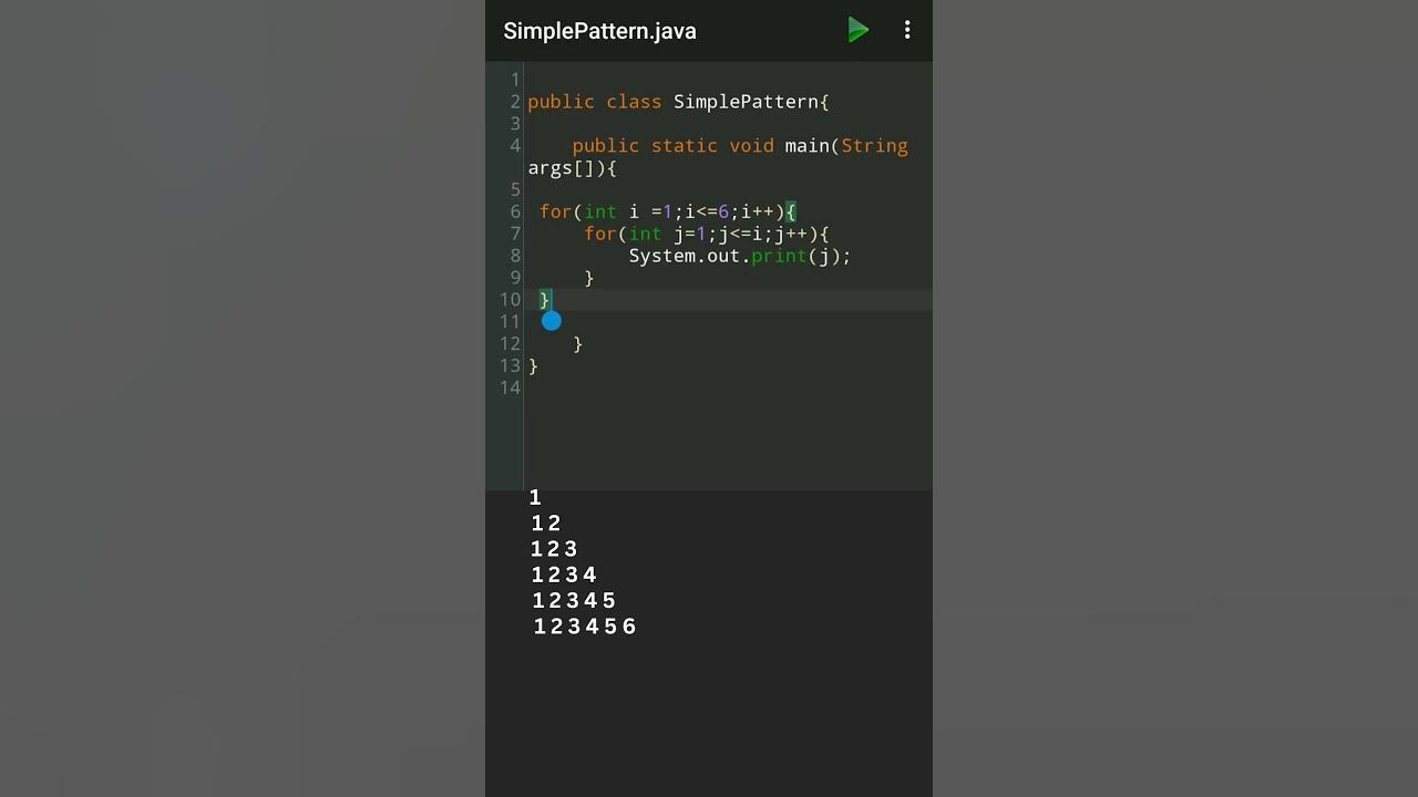 Number Pyramid Pattern Java Programing 1 Java Javaprogramming Coding Pyramid Pyramidpattern