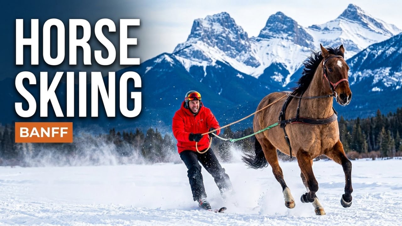 Skijoring in Banff | Thrilling Winter Sport | Skiing with Horses | Must ...