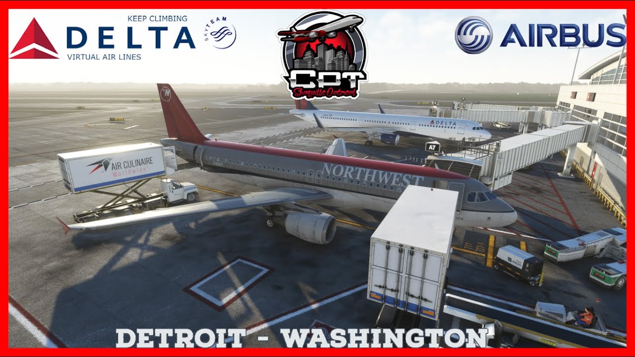 MSFS 2020: DELTA VIRTUAL AIRLINES | A320-200 DETROIT - WASHINGOTN NATIONAL | #msfs2020 #vatsim ...