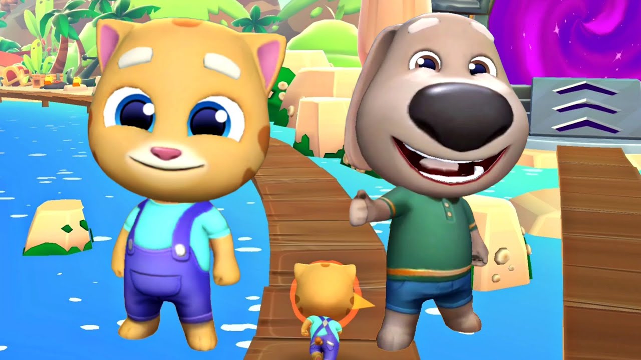Talking Tom Gold Run 2 - Ginger, Ben - Full screen - LILU Gameplay ...