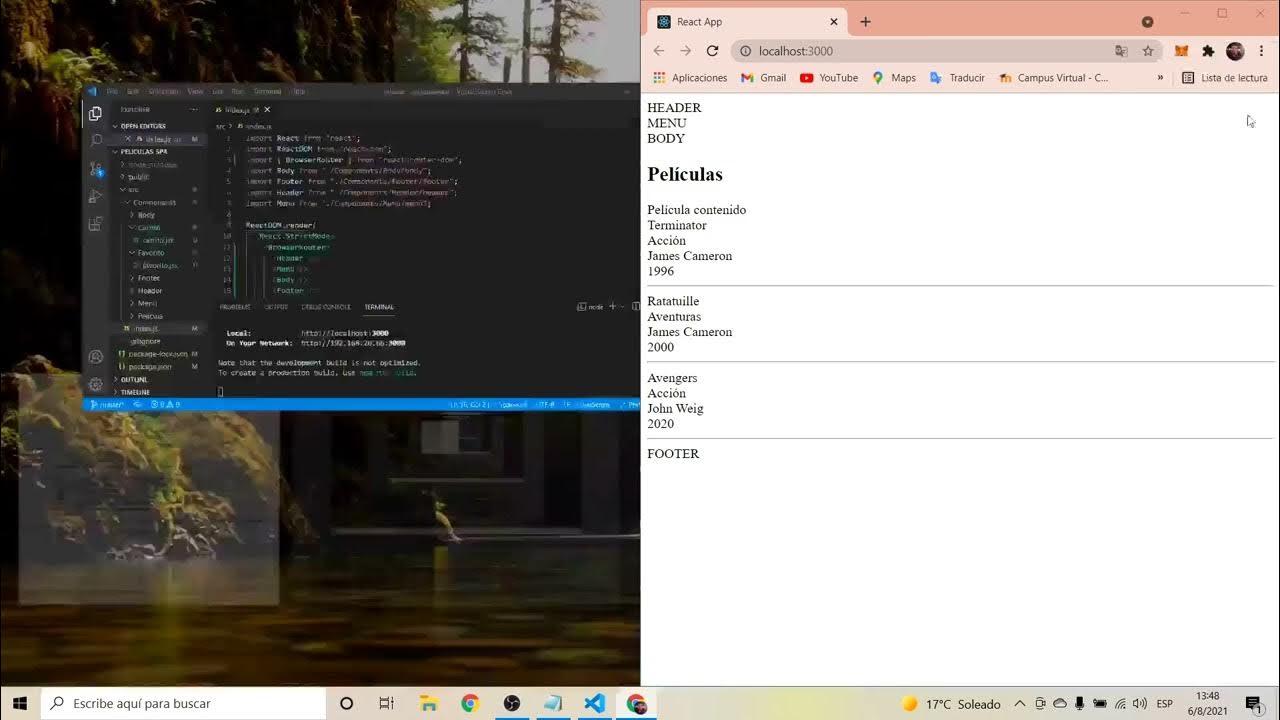 Navegación entre componentes con React Router - YouTube