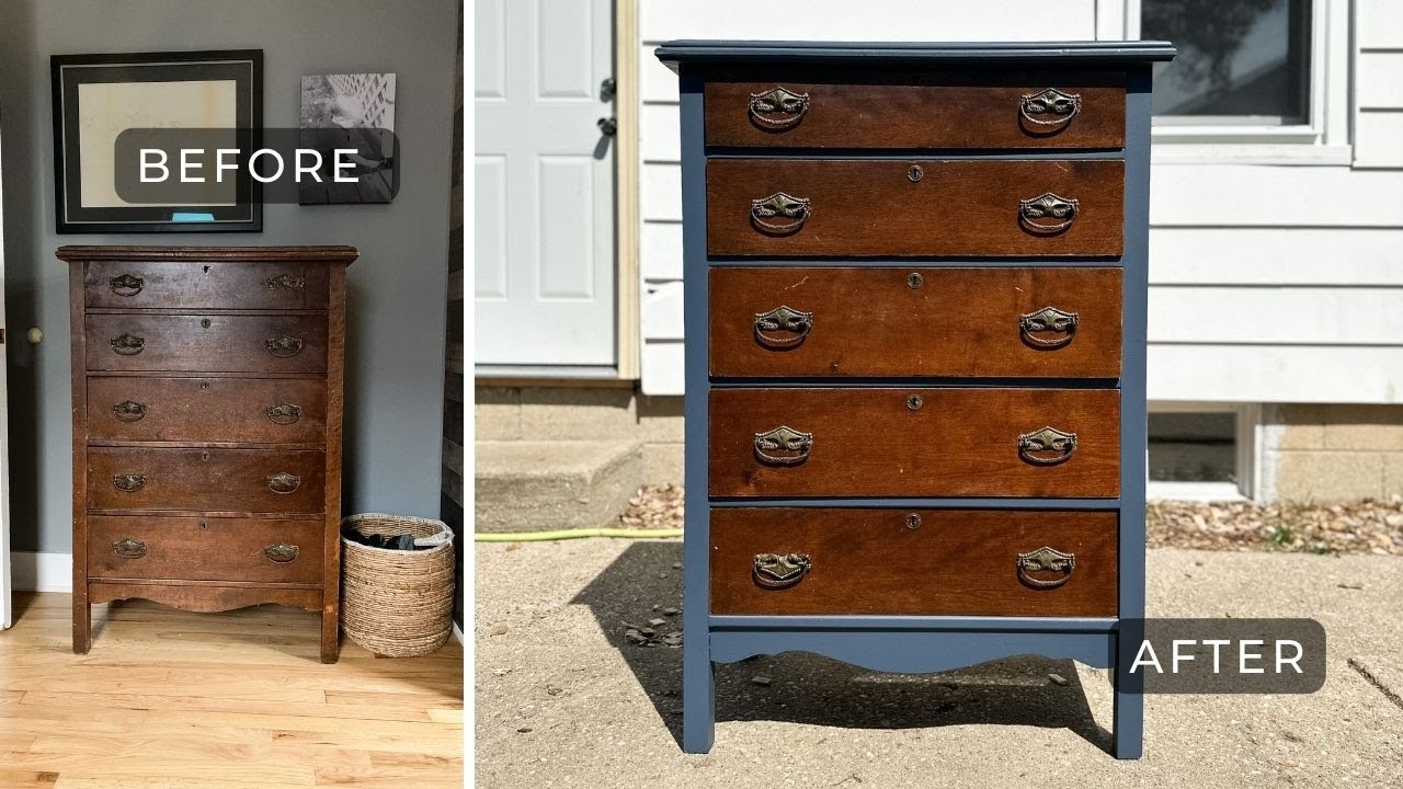 Tall Dresser Transformation | Lets give this piece some new life, i ...