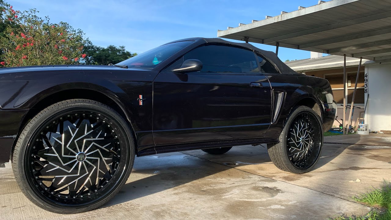 Do the rims chop mustang sliding on 26s - YouTube